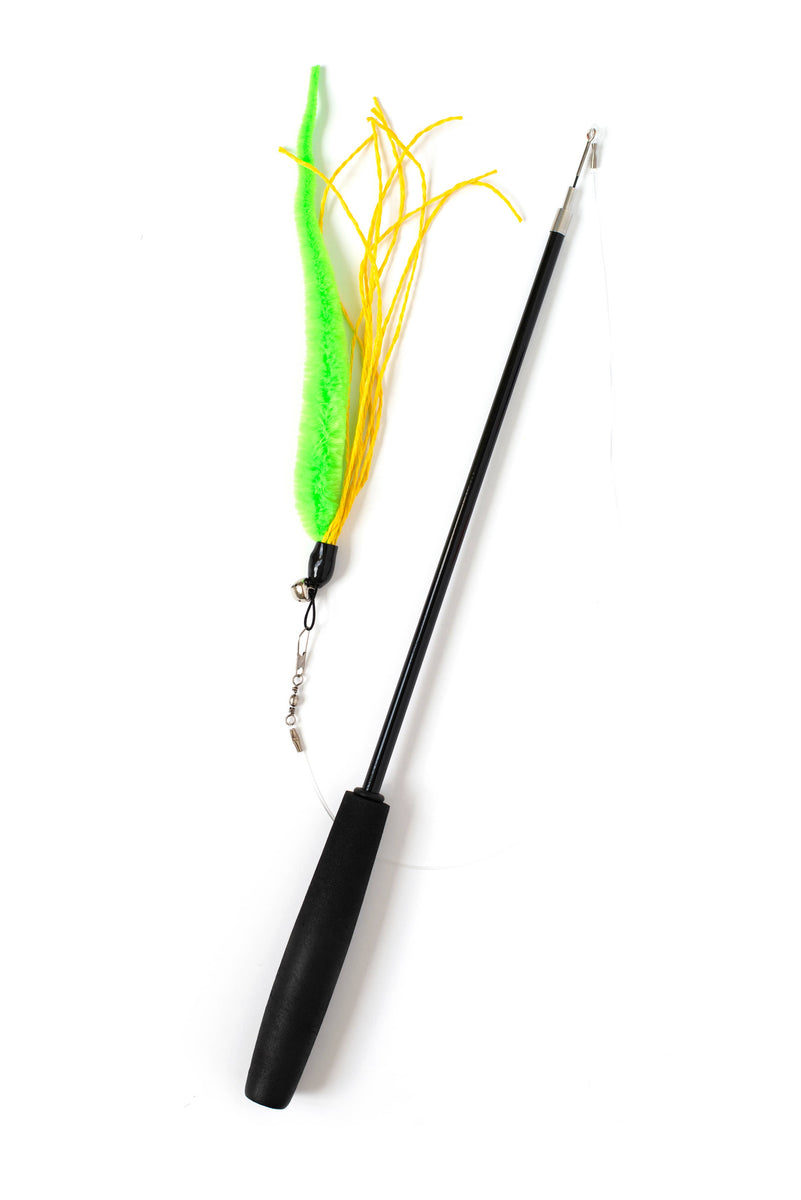 Wiggly Wand Cat Teaser Toy with Worm Lure by Dezi & Roo – PetDesignZ